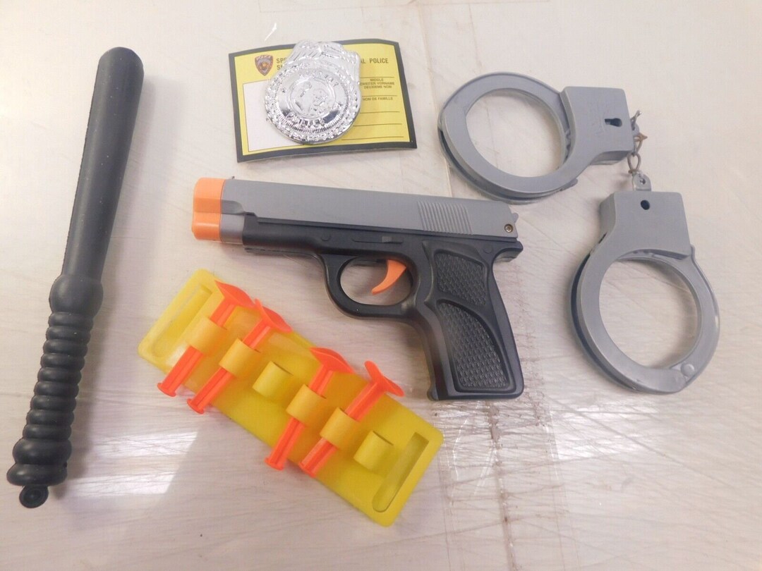 Toy Hand Gun With Soft Bullets Handcuffs Accessories - Etsy