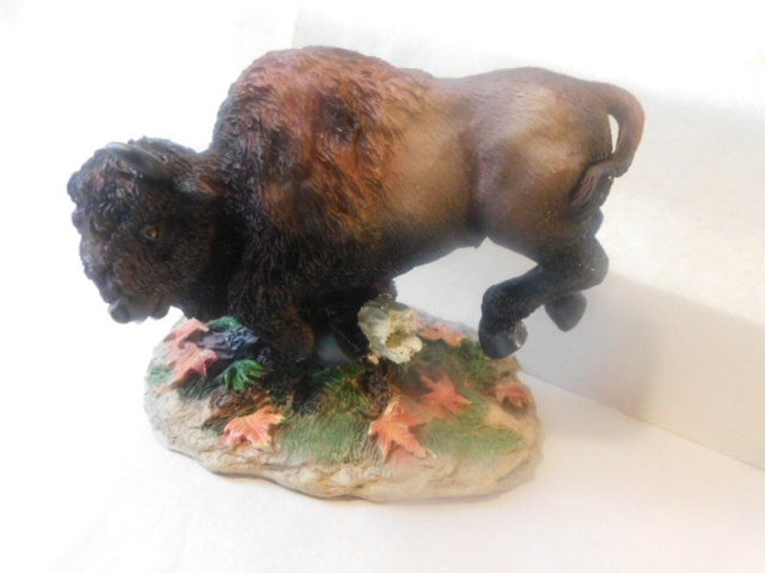 Large Vtg Buffalo Native Figurine Statue Table Decor Vintage ...