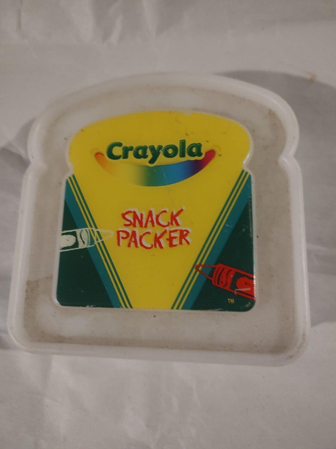 Vintage Crayola Plastic Sandwich Container W/snap Lid Square School ...
