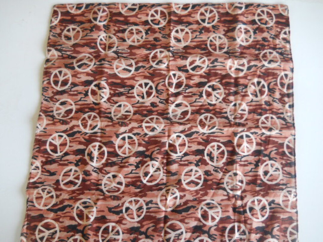 Peace Sign Camo Wrap Bandanna Scarf Head Wrap - Etsy
