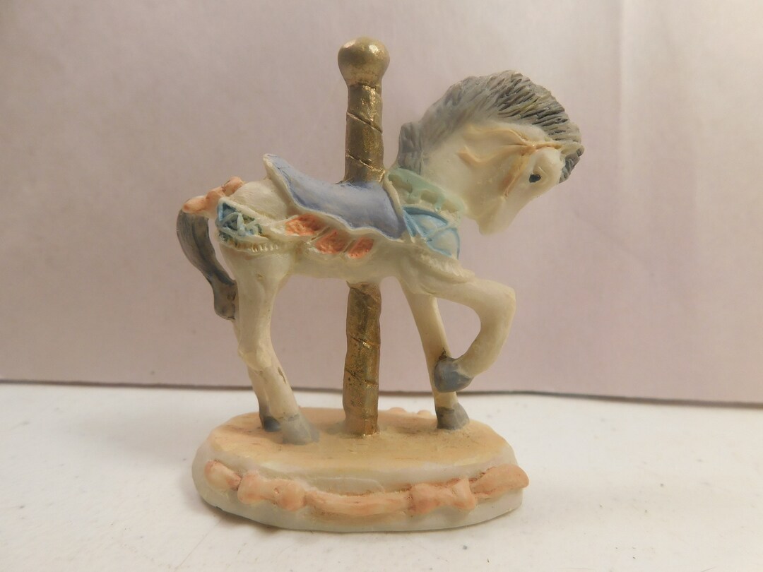 Carousel Horse on Pole Circus Carnival Festival Figurine Collectible ...