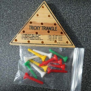 Wooden Tricky Triangle Game With Colored Pegs - Etsy