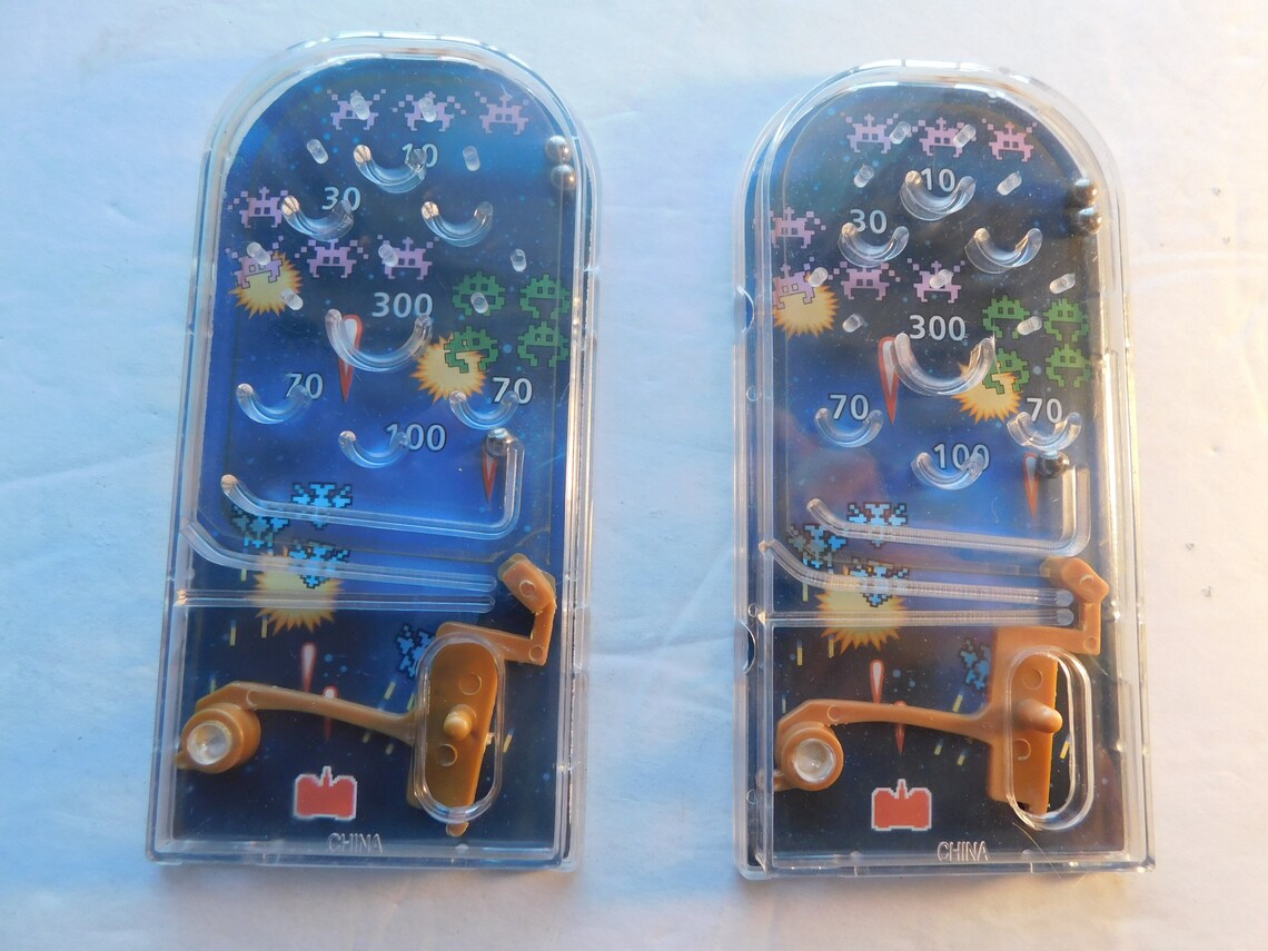 3x Classic Pinball Pocket Arcade Games Handheld Toys Pretend Play Vtg ...