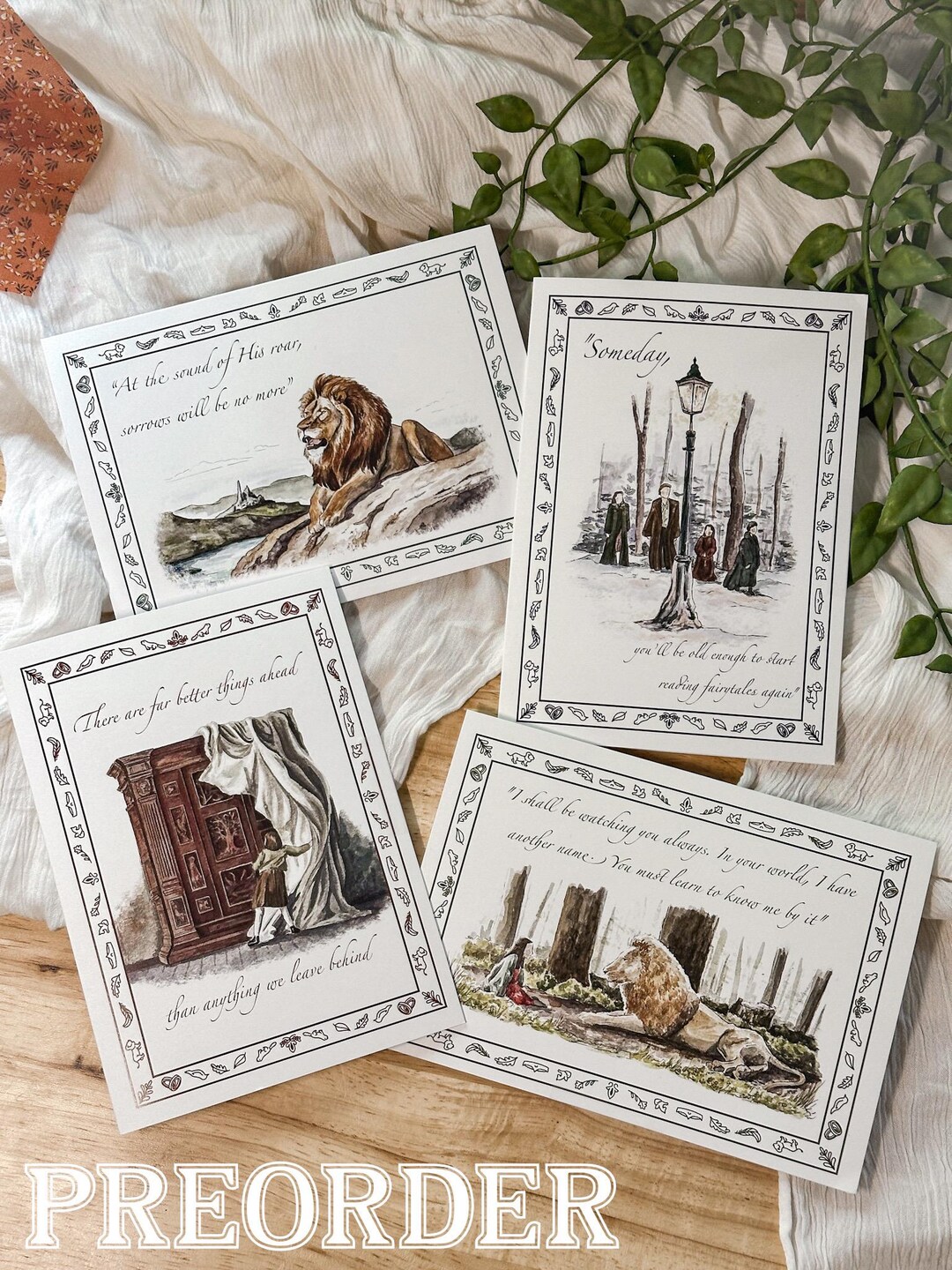 PREORDER Chronicles of Narnia | A7 Greeting Cards - Four Pack | Aslan ...