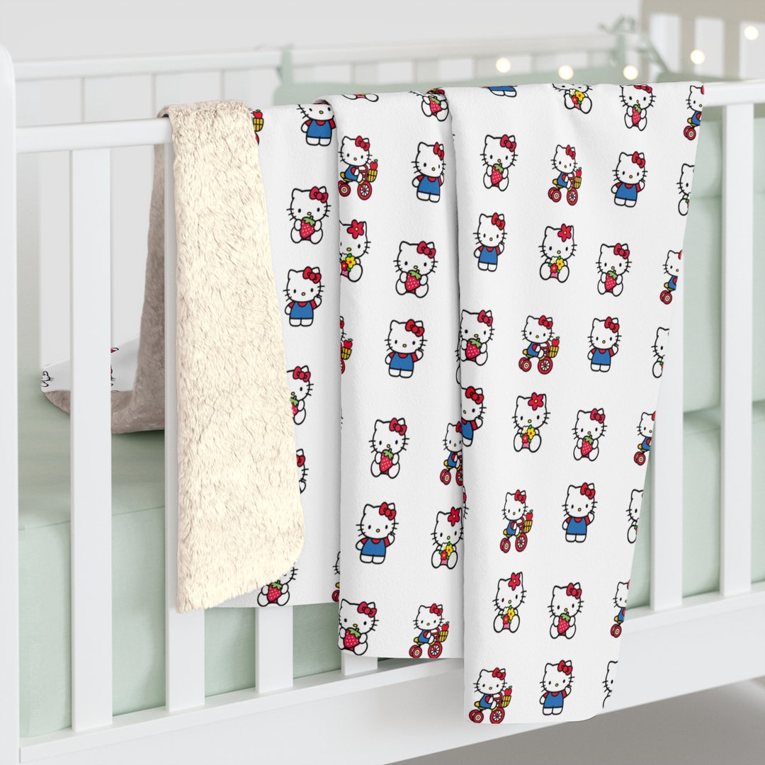 Hello Kitty Sherpa Fleece Blanket - Etsy