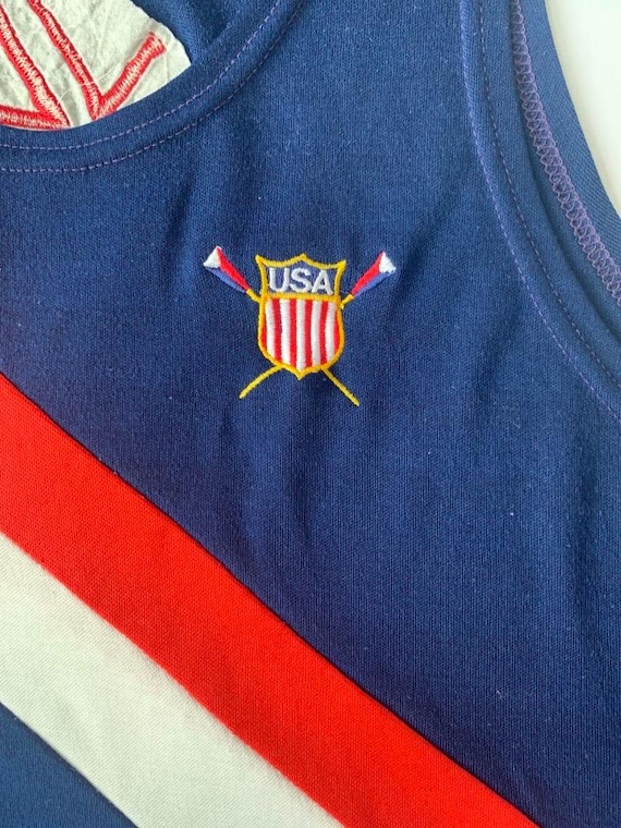 Vintage US National Rowing Team Tank/Vest - USA - Gem
