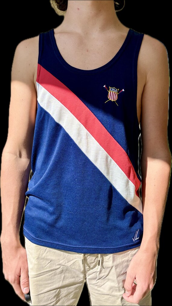 Vintage US National Rowing Team Tank/Vest - USA - Gem