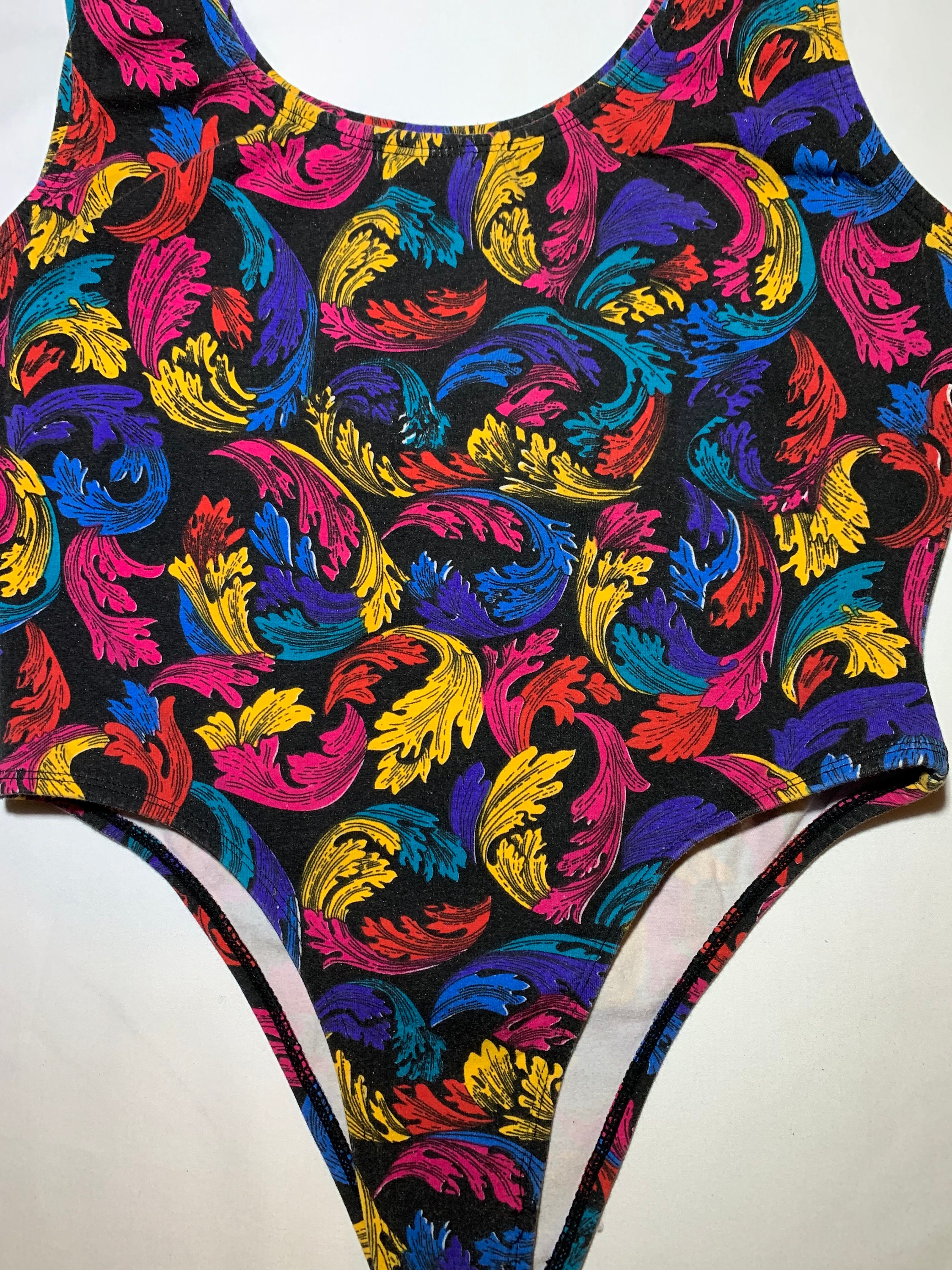 Vintage 80's Ladies Exercise Bodysuit - Etsy