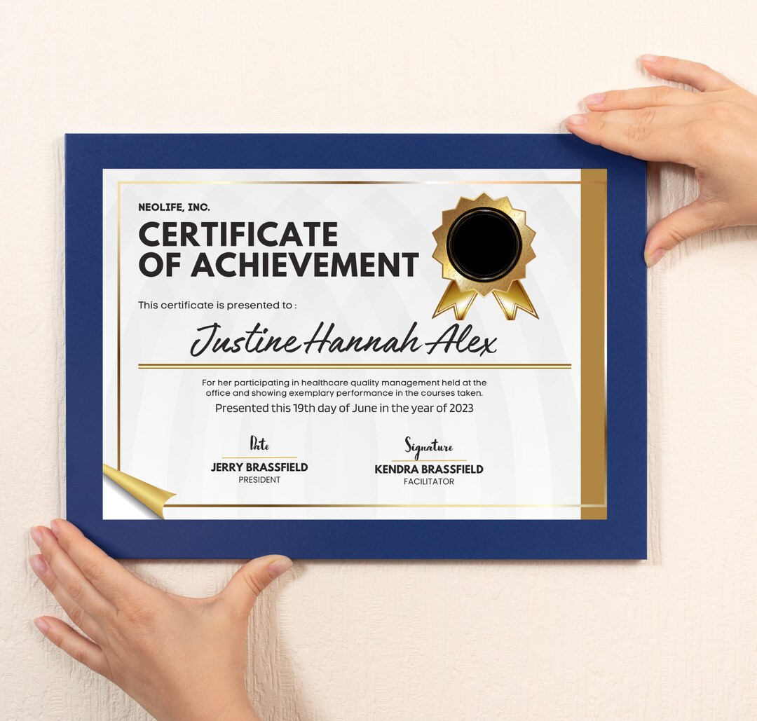 Award-winning Digital Certificate of Achievement, Custom Design ...