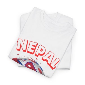 Men Nepali White Flag T-shirt Design. Heavy Cotton and Nepal Tshirt ...