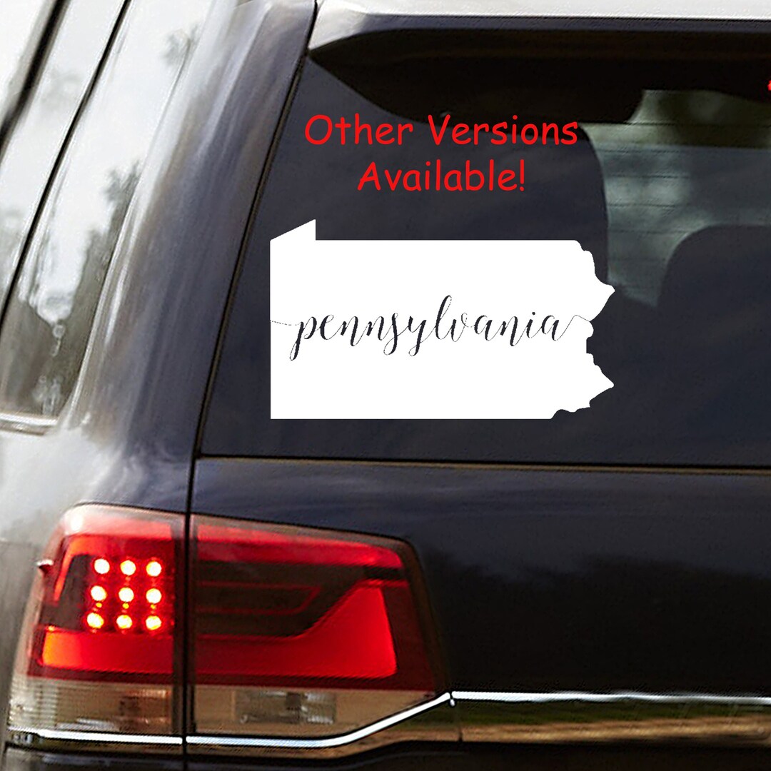 Pennsylvania Decal, Pennsylvania Sticker, PA Decal, PA Sticker ...