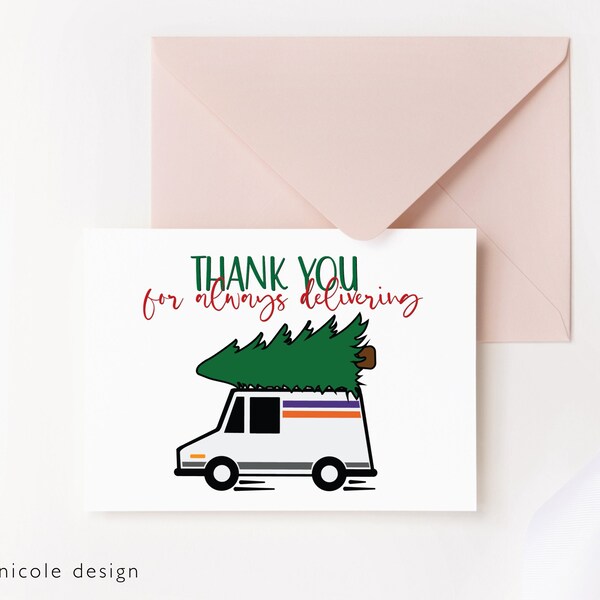 Holiday Cards for Mail Carriers - Etsy