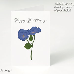 PRINTABLE September Birthday Card, Birth Month Flower Card for Her ...