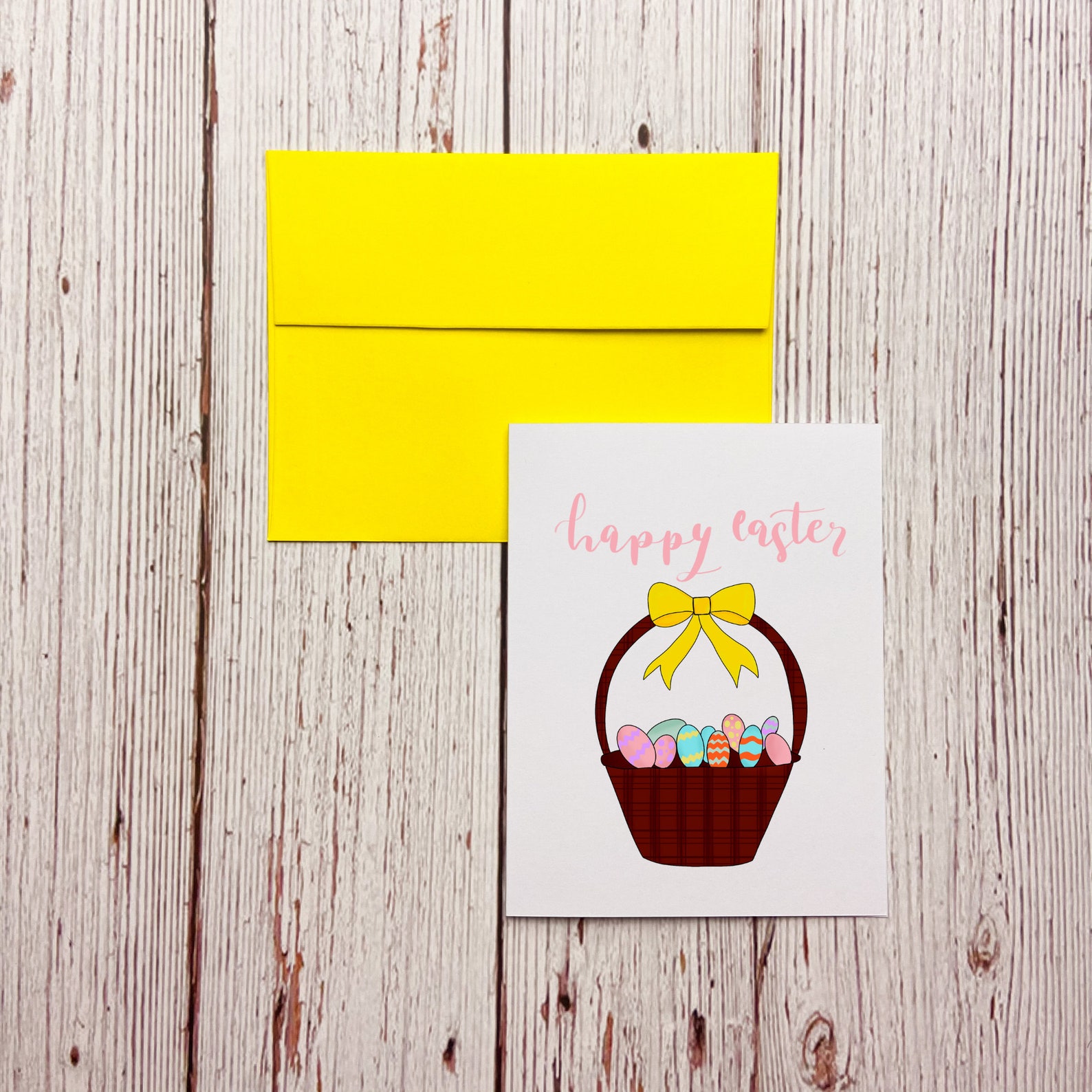 Happy Easter Card for Daughter Easter Basket Cards Happy | Etsy