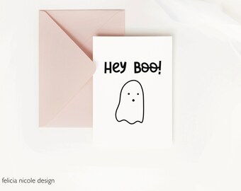 Funny Halloween Love Card hey Boo-tiful - Etsy