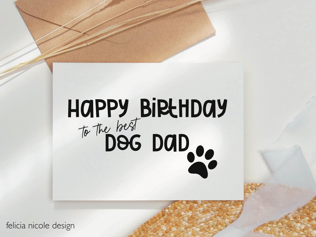 PRINTABLE Happy Birthday Card for Him, Card for Dog Dad, Birthday Card ...