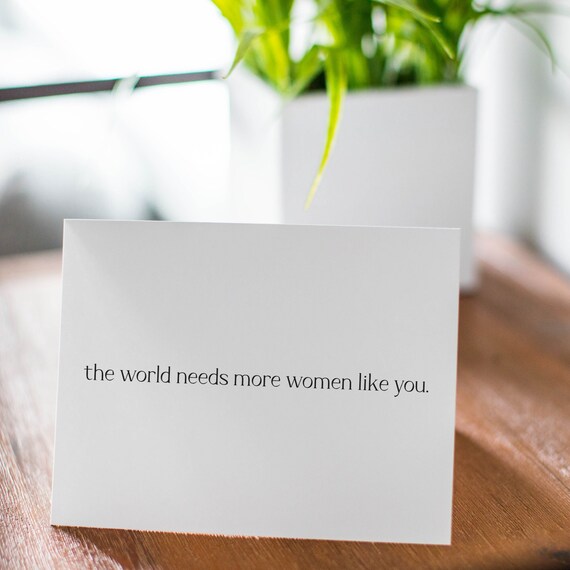 Women Empowerment Cards for Friends Feminist Card the World | Etsy