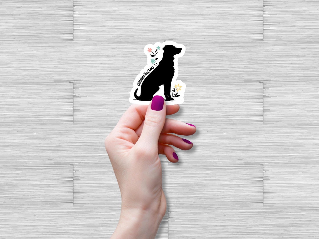 Childless Dog Lady Sticker, Childless Dog Ladies for Kamala, Funny ...