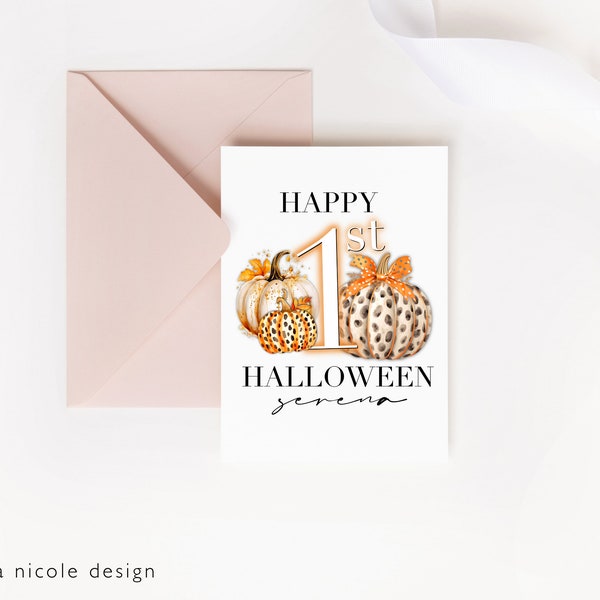 Baby First Halloween Greeting Card - Etsy