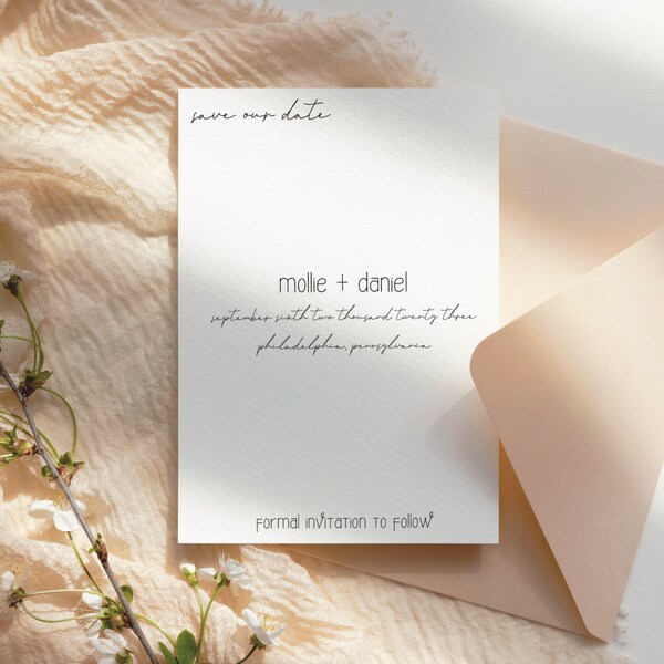 Simple Save the Date - Etsy