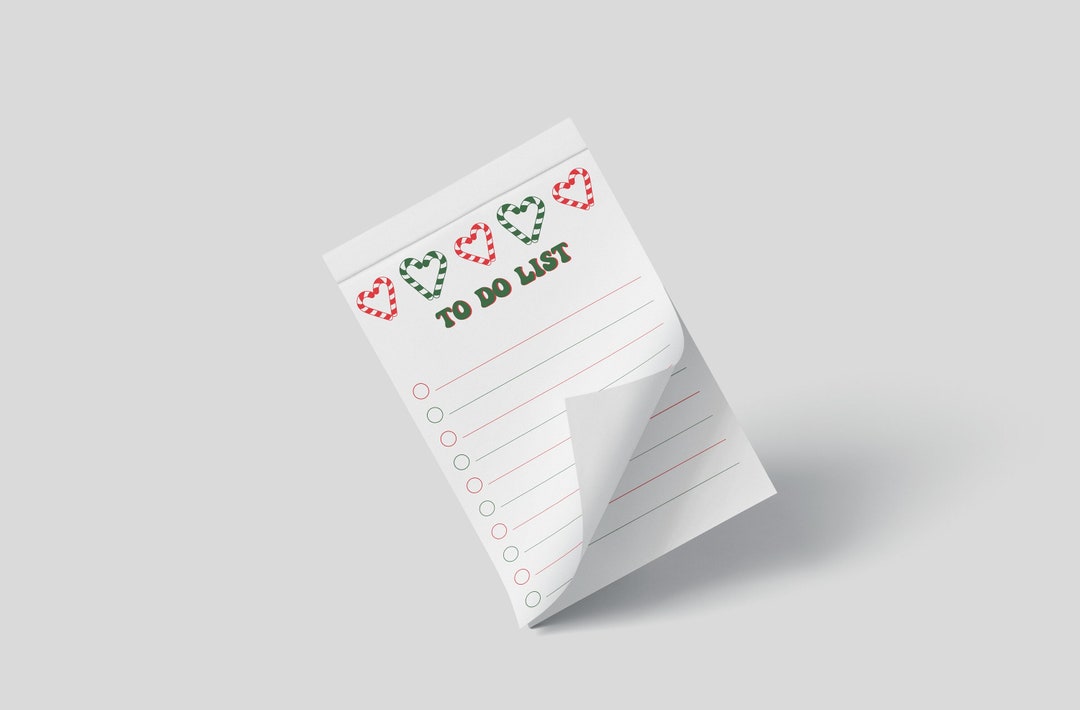 Christmas Notepad to Do List Notepad Cute Christmas - Etsy