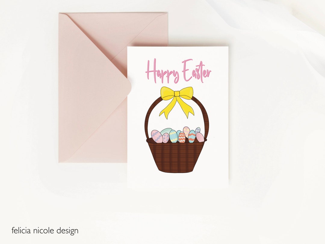 Happy Easter Card for Daughter, Easter Basket Card for Kids, Easter ...