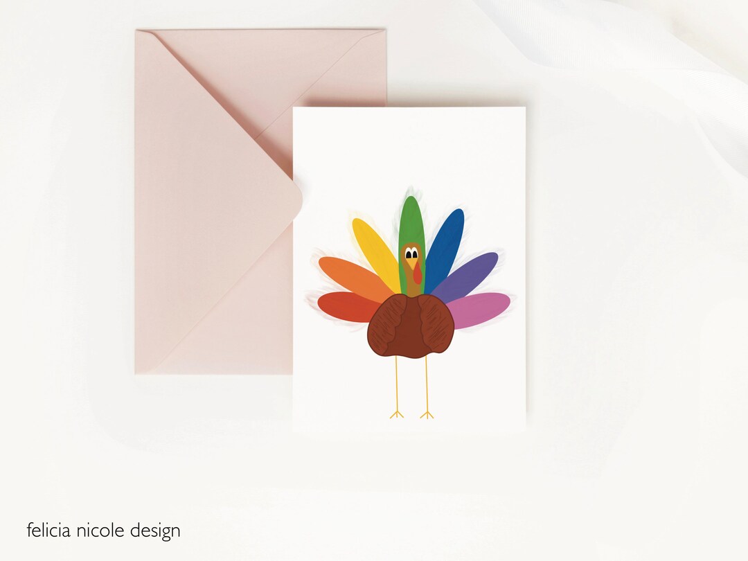 Thanksgiving Cards for Kids, Happy Thanksgiving Card, Turkey Card for ...