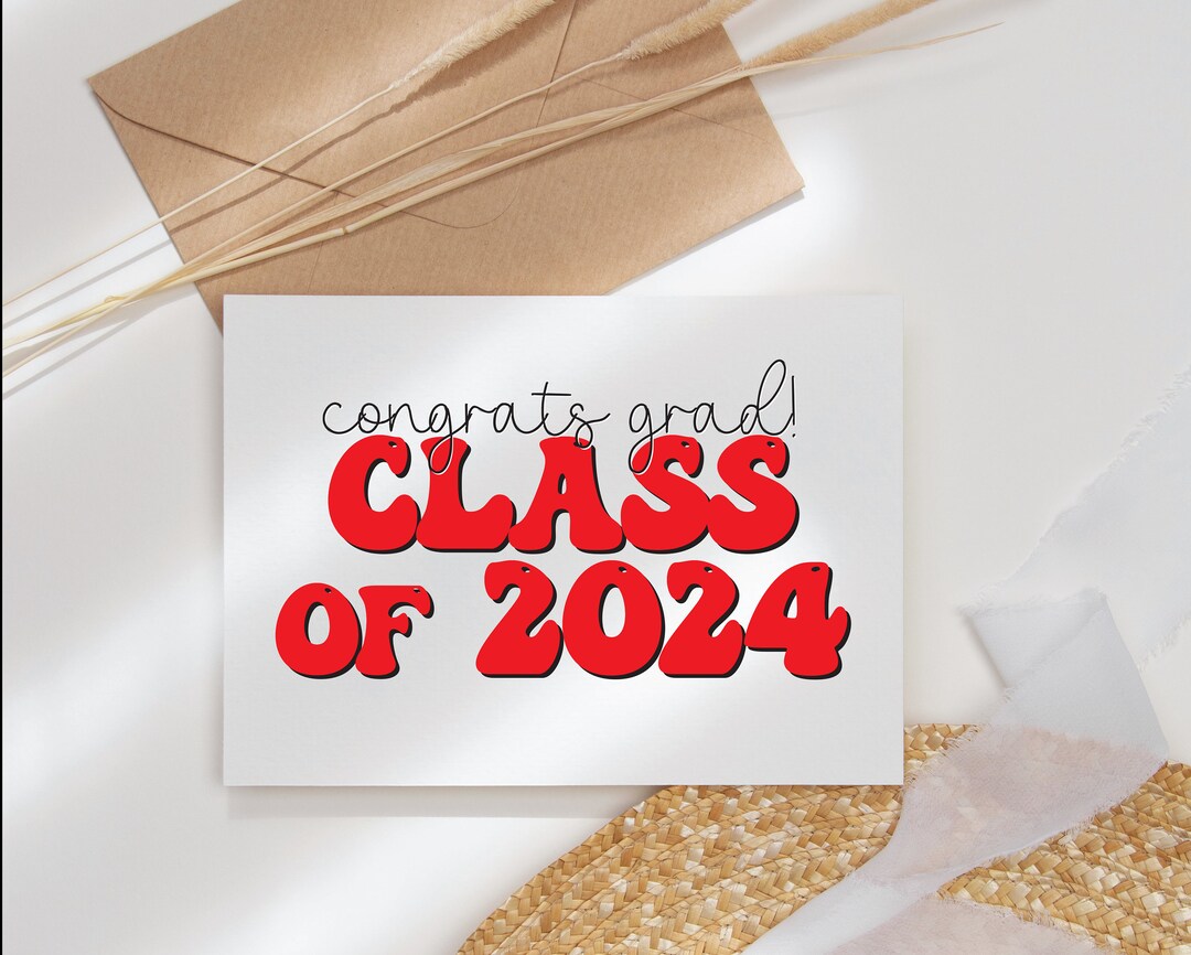 PRINTABLE Congrats Grad 2024, Graduation Congratulations Card for ...