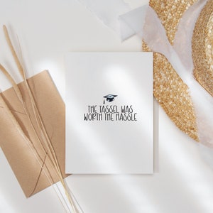 PRINTABLE Class of 2024 Graduation Card, Tassel Was Worth the Hassle ...