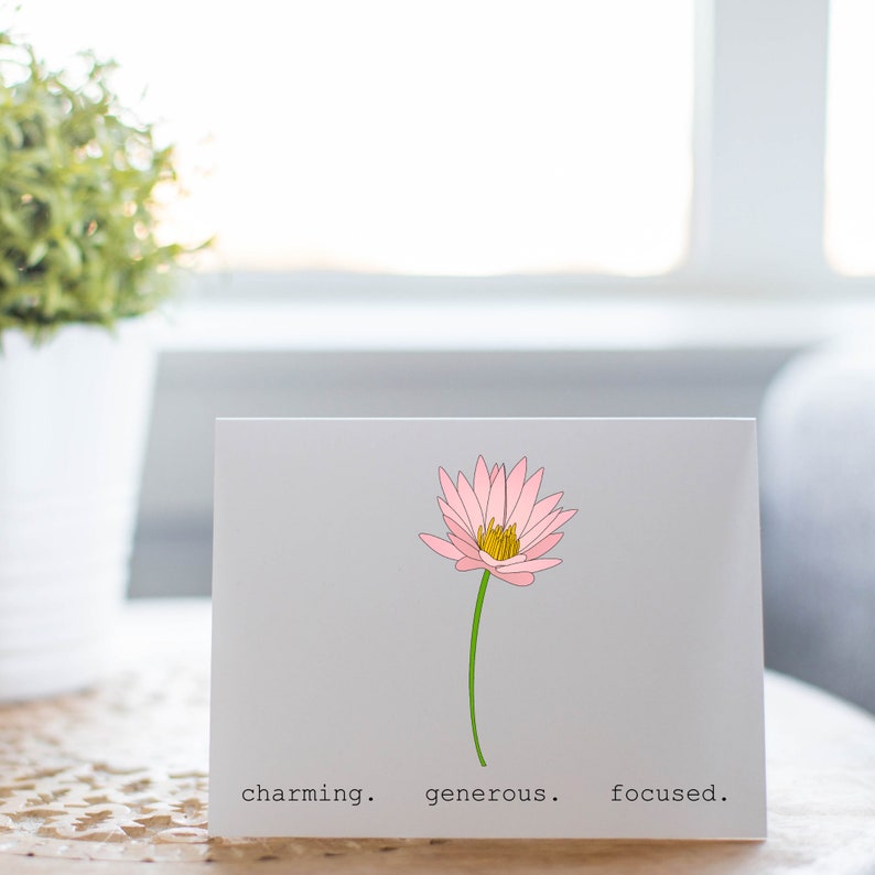 Birth Flower Card for Birthday July Birthday Gift for Her - Etsy