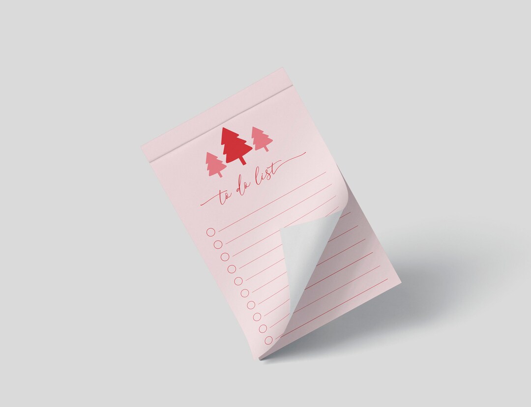 Christmas Notepad to Do List Notepad Cute Christmas - Etsy