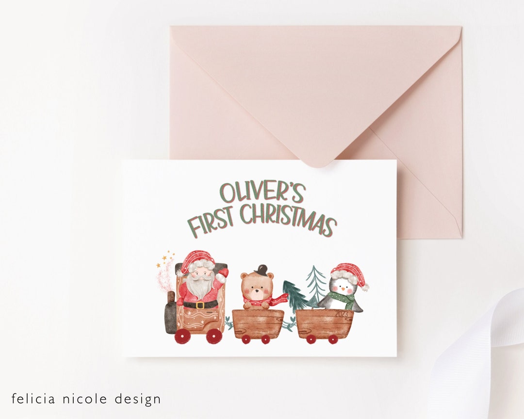 Babys First Christmas Card, First Christmas Gift Ideas for Grandbaby ...