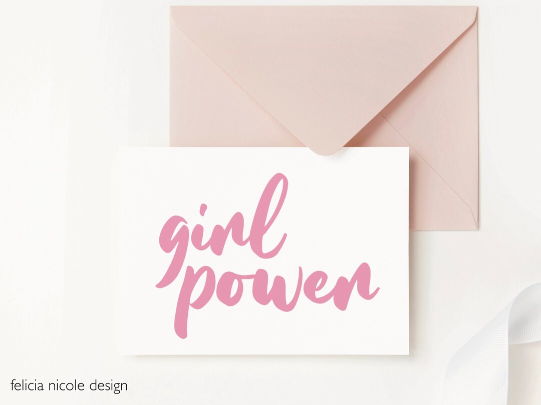 Girl Power Card for Woman, International Women's Day Card, Happy Womens ...