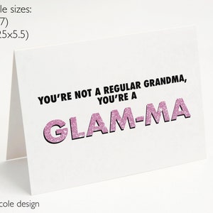 Happy Mothers Day Grandma, Glamma Gifts, Mothers Day Card for Grandma ...