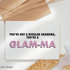 Happy Mothers Day Grandma, Glamma Gifts, Mothers Day Card for Grandma ...
