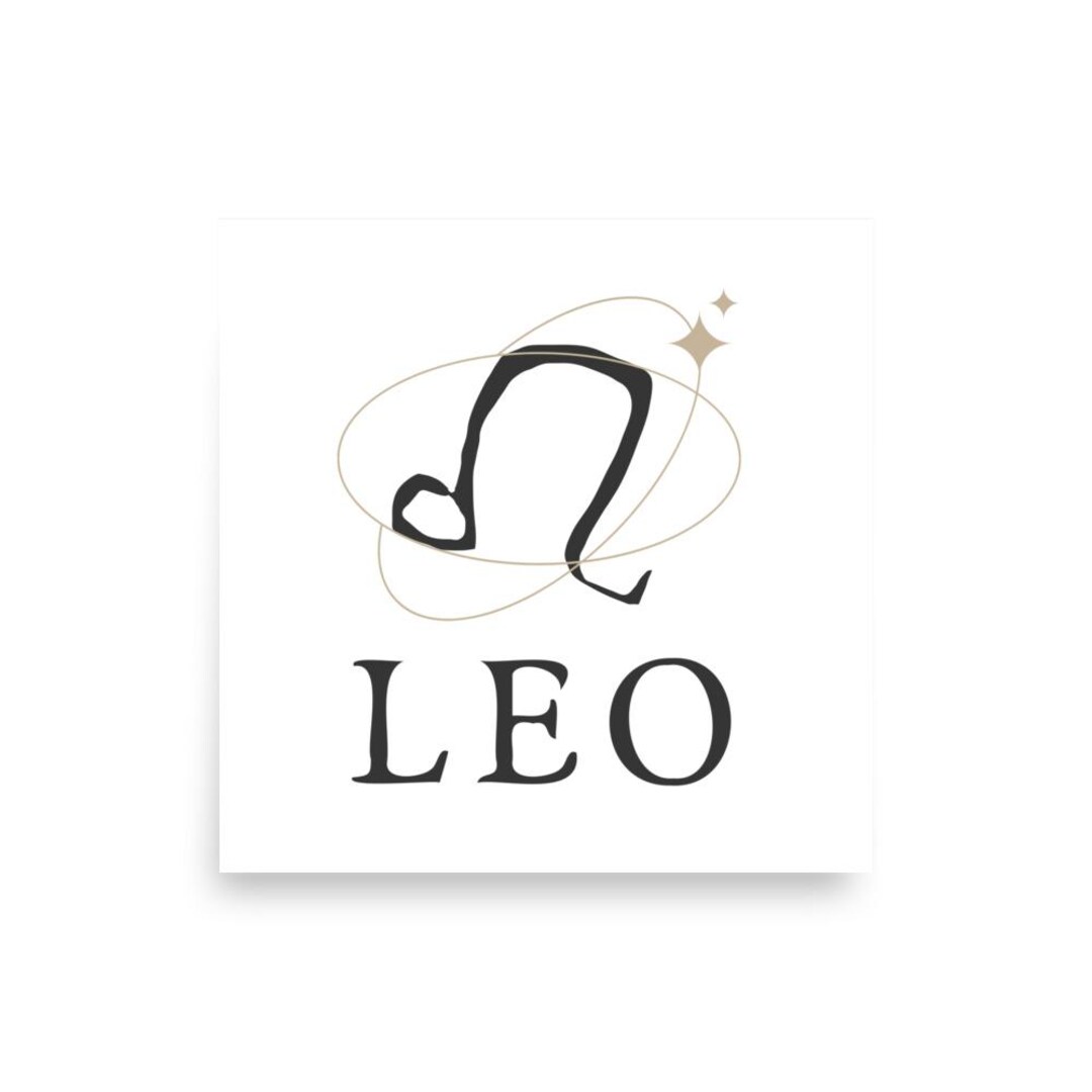 Leo Zodiac Poster, Star Sign Theme Home Decor, Minimalist Astrology ...