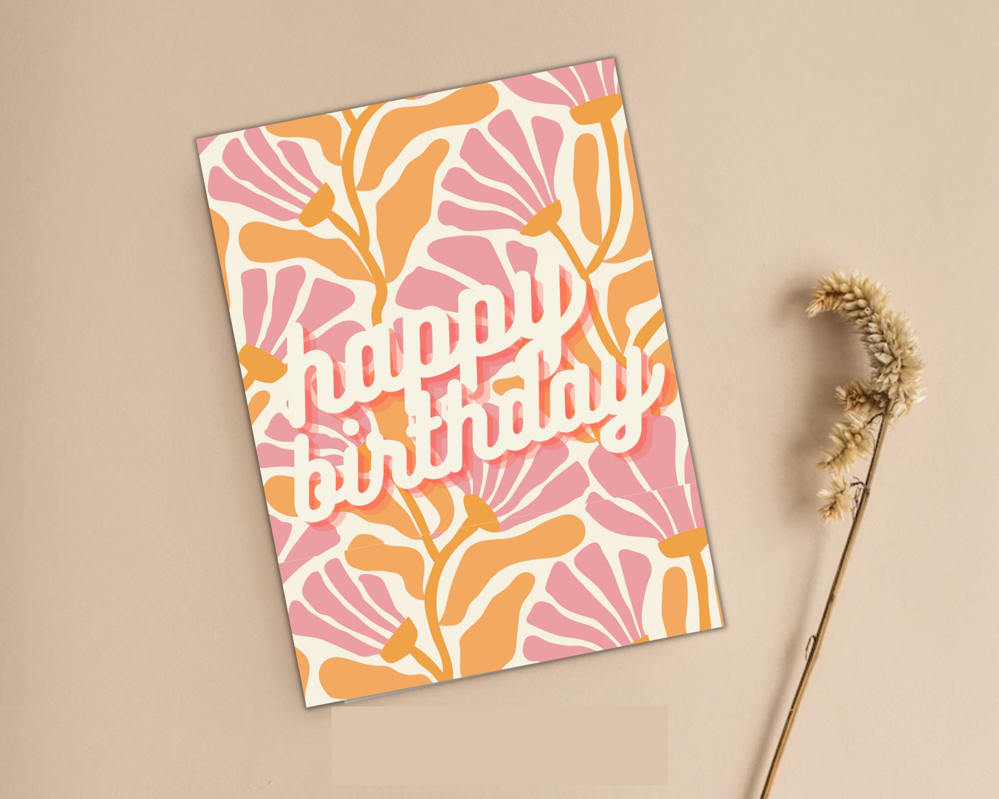Printable Birthday Card With Colorful Design - Print at Home | Birthday ...