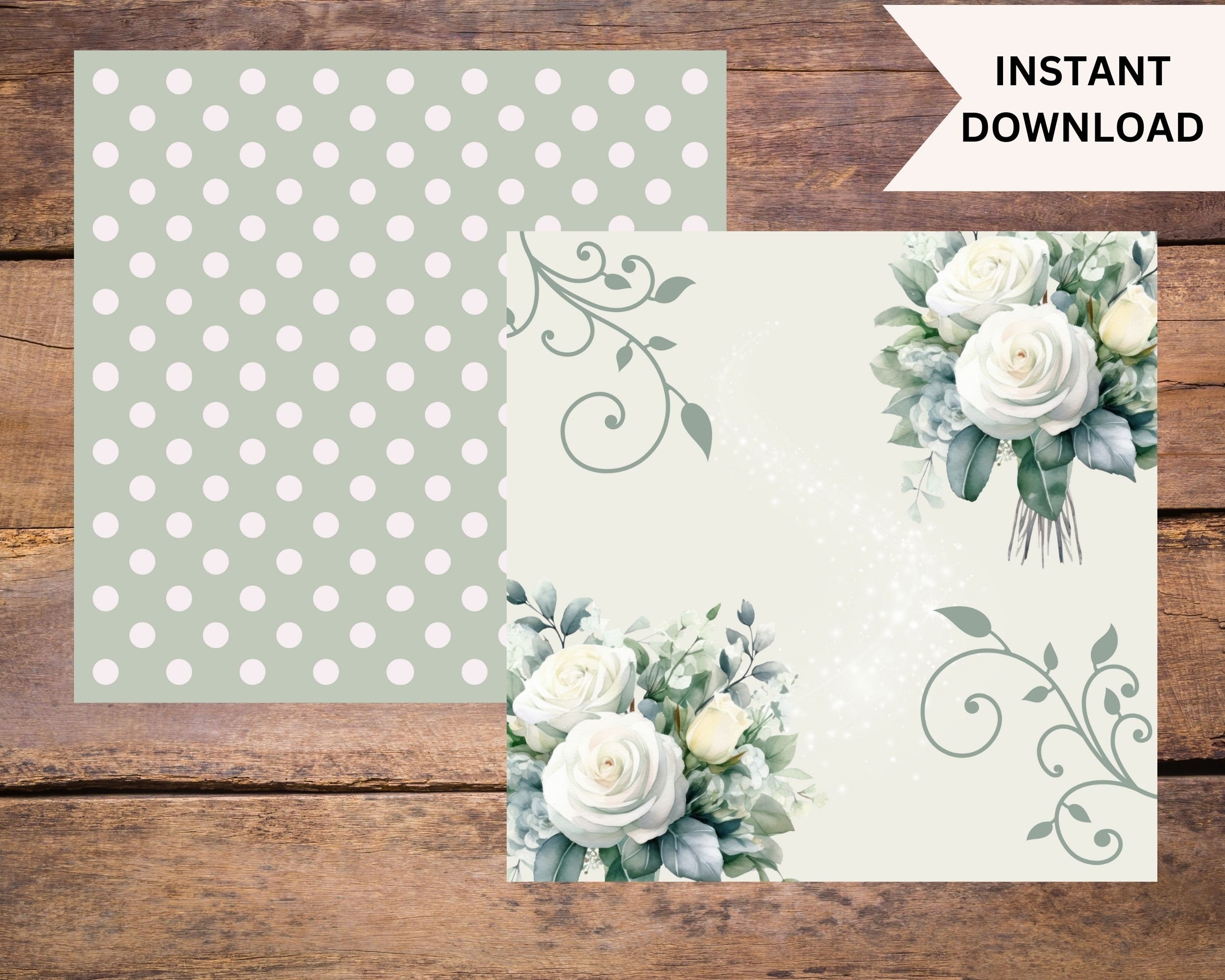 Wedding Scrapbook Paper Printable Elegant Wedding Scrapbook Paper ...