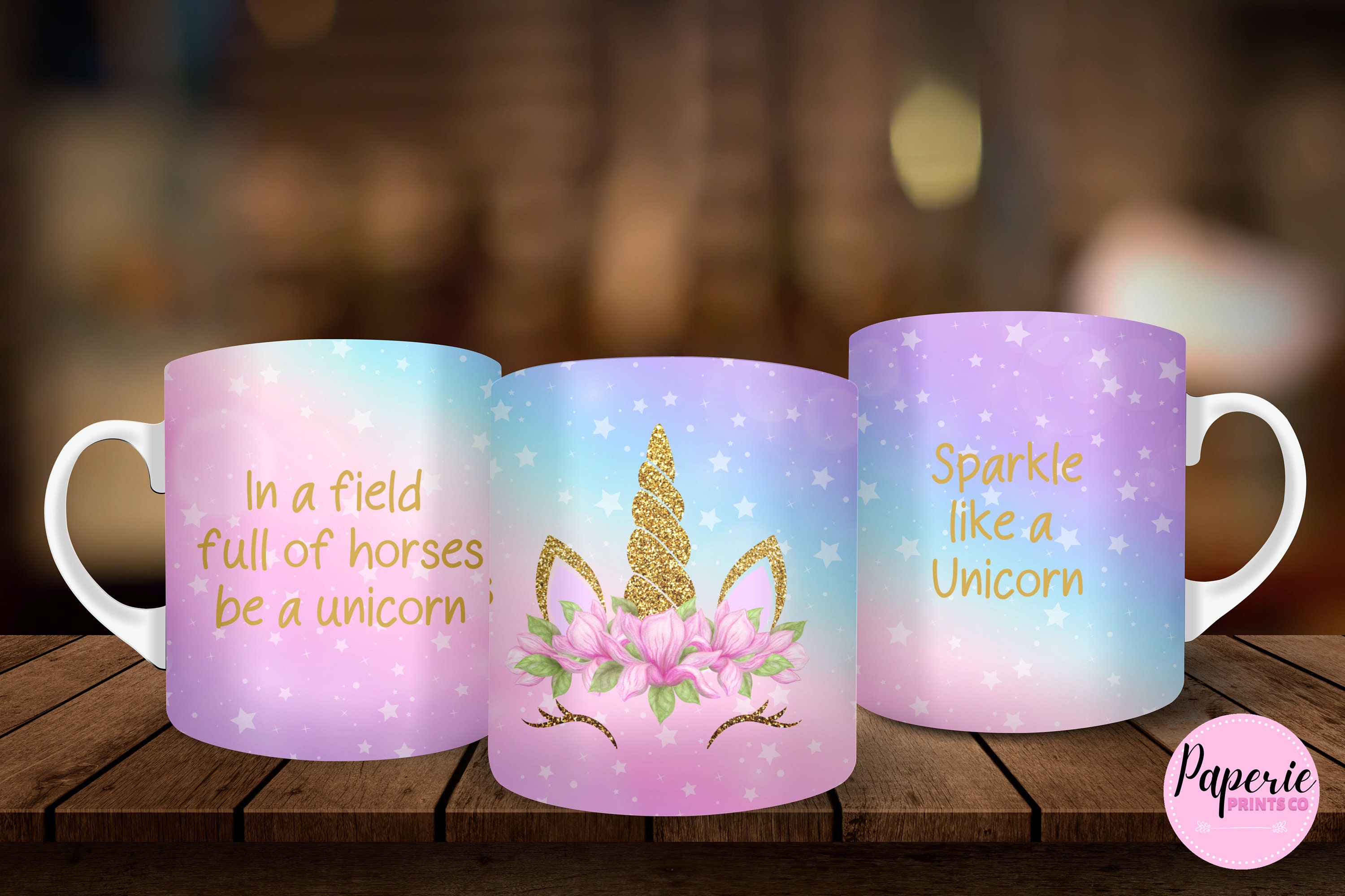 Unicorn Sublimation Mug Png Design Magical Unicorn Sublimation Design