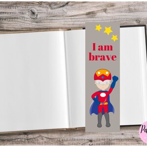 Kids Printable Bookmark, Superhero Bookmark, Bookmarks for Children ...