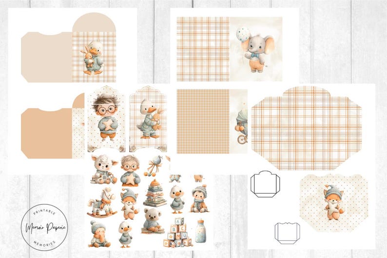 Pink Baby Girl Junk Journal Kit: Printable Scrapbook Pages (digital ...