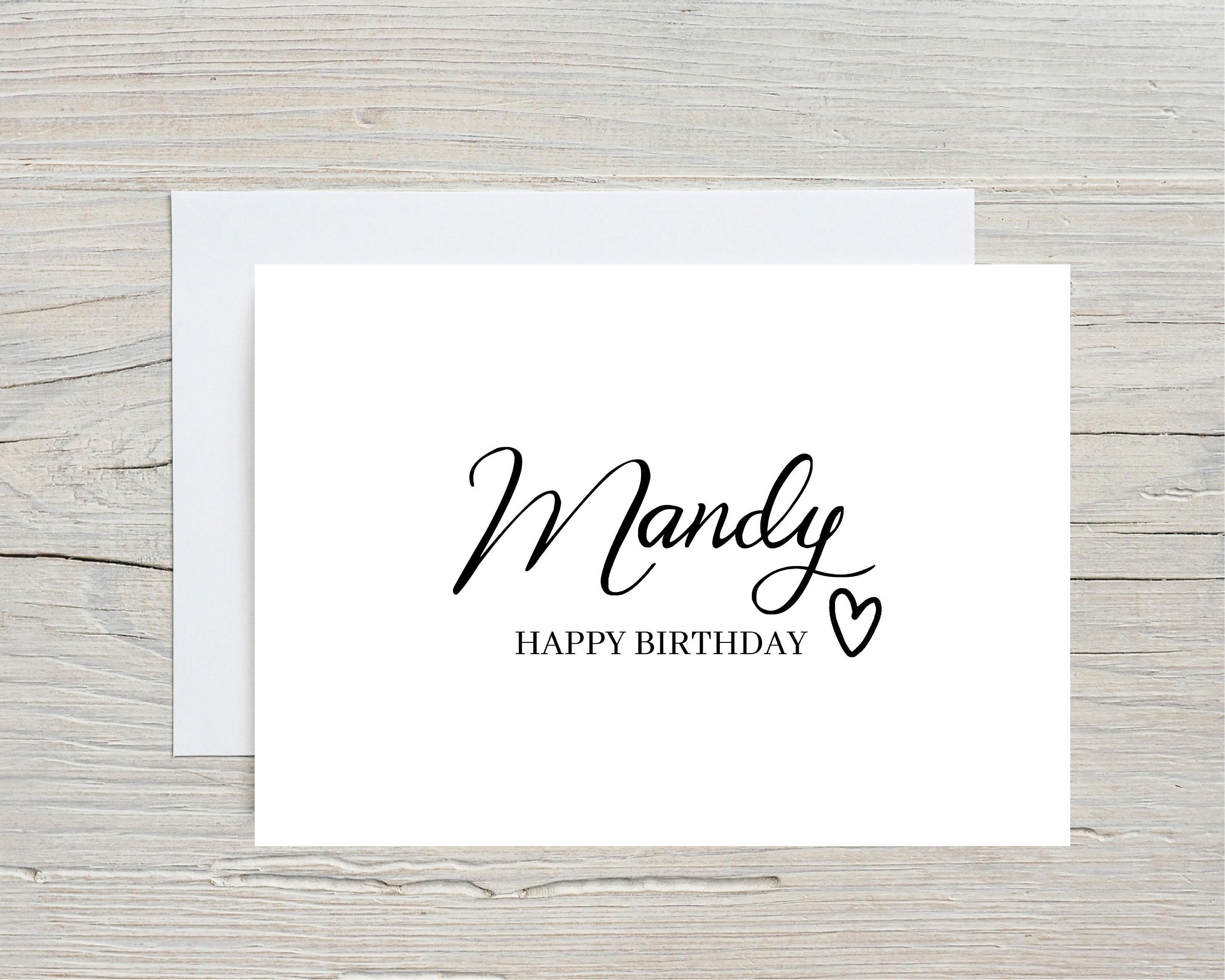 Personalised Name Birthday Card, Personalised Name Card, Personalised ...