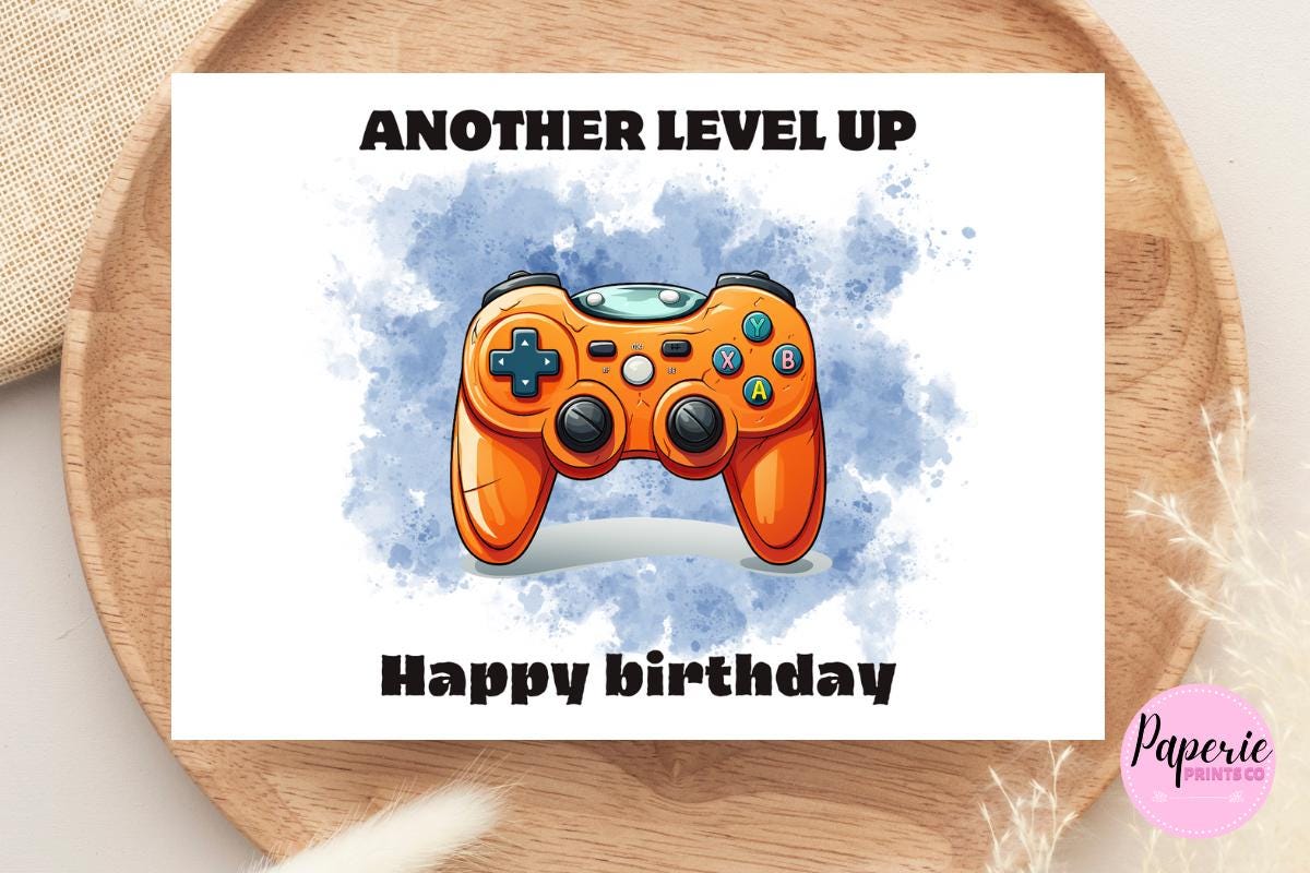 Level up Birthday Card Printable, Another Level up Happy Birthday Card ...