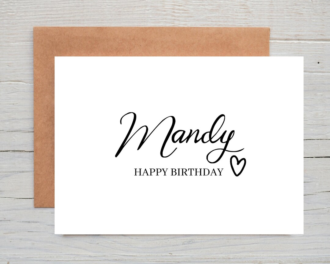 Personalised Name Birthday Card, Personalised Name Card, Personalised ...