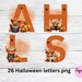 Halloween Highland Cow Alphabet Letters Png for Sublimation - Etsy