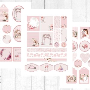Shabby Chic Pink Wedding Scrapbook Kit Printable, Shabby Chic Wedding ...