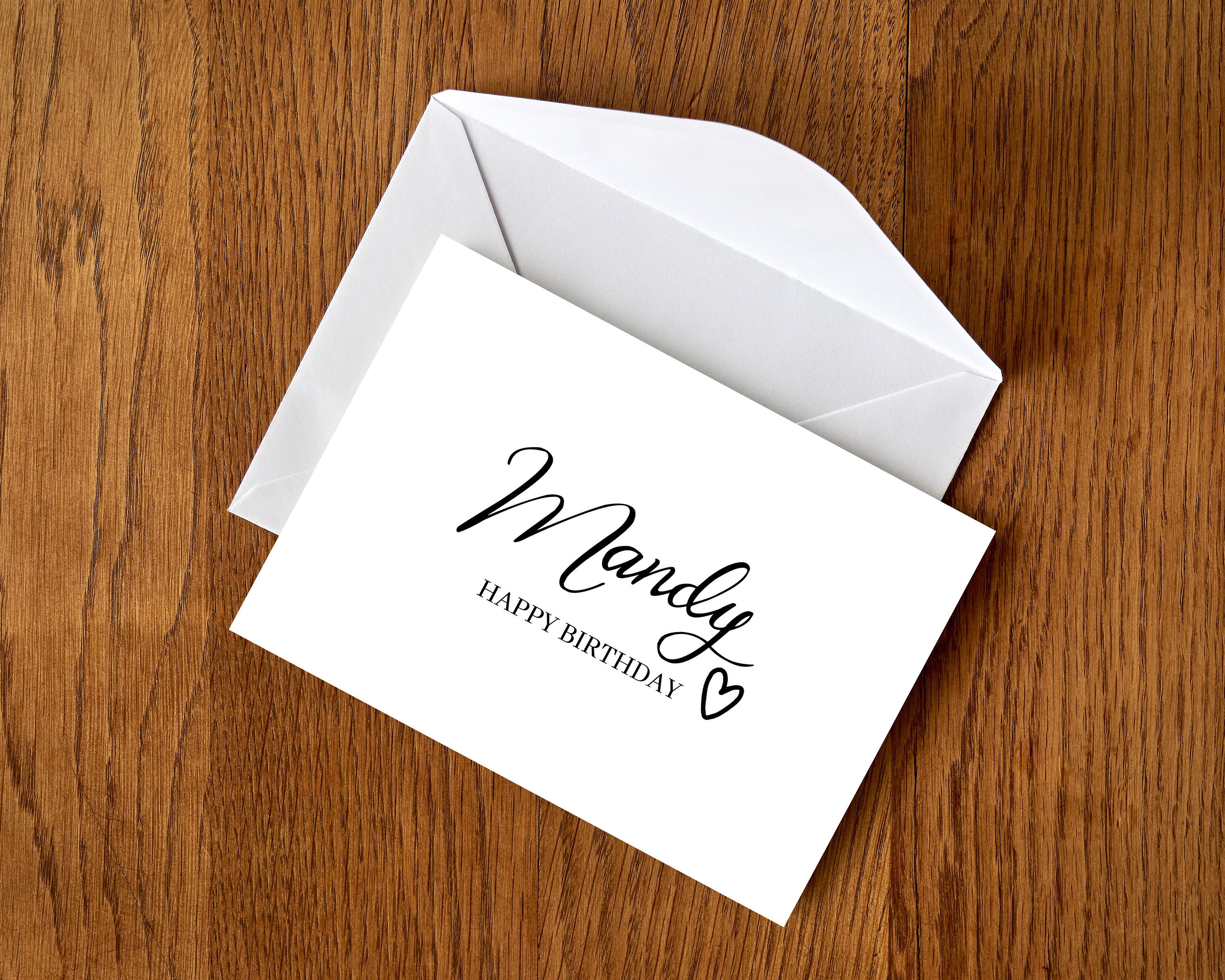 Personalised Name Birthday Card, Personalised Name Card, Personalised ...