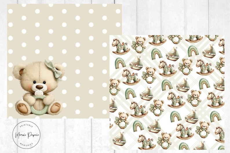Boho Baby Dreams Scrapbook Paper: Gender Neutral Printable Patterns ...