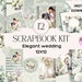 Wedding Scrapbook Kit Printable Elegant Wedding Digital Scrapbook Kit ...