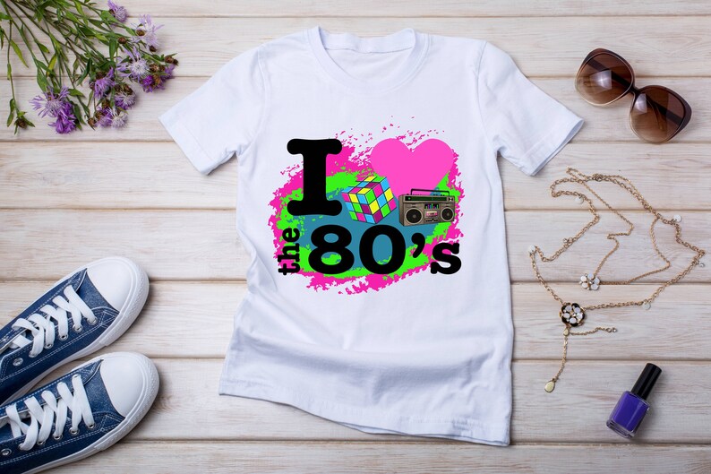 80's Sublimation Png File, Retro 80's Sublimation Design, Sublimation ...